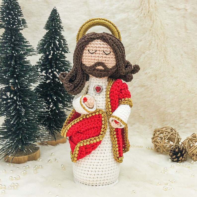Holy Heart of Jesus Crochet Doll Amigurumi Handcrafted Art - Etsy