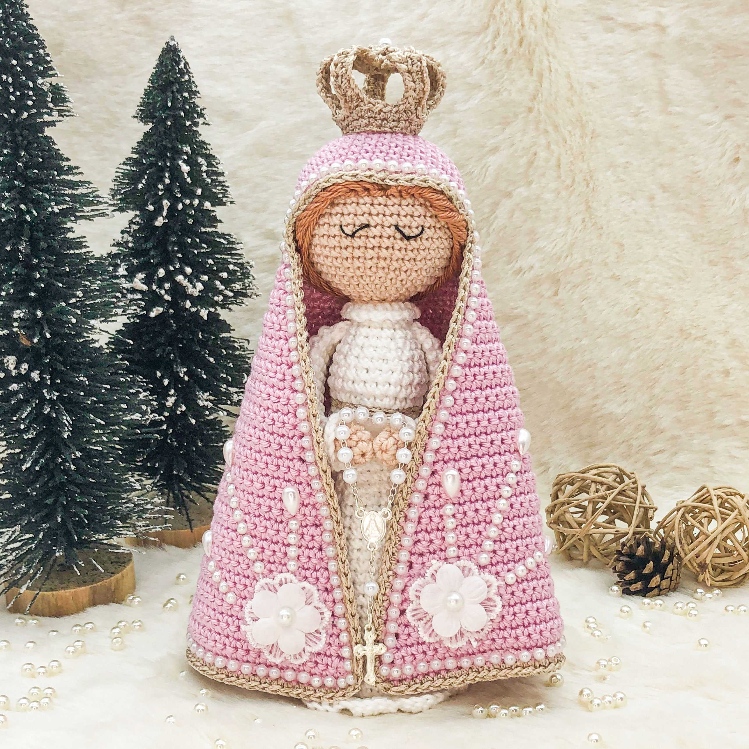 Virgin Mary Crochet Doll Amigurumi Handcrafted Art - Etsy