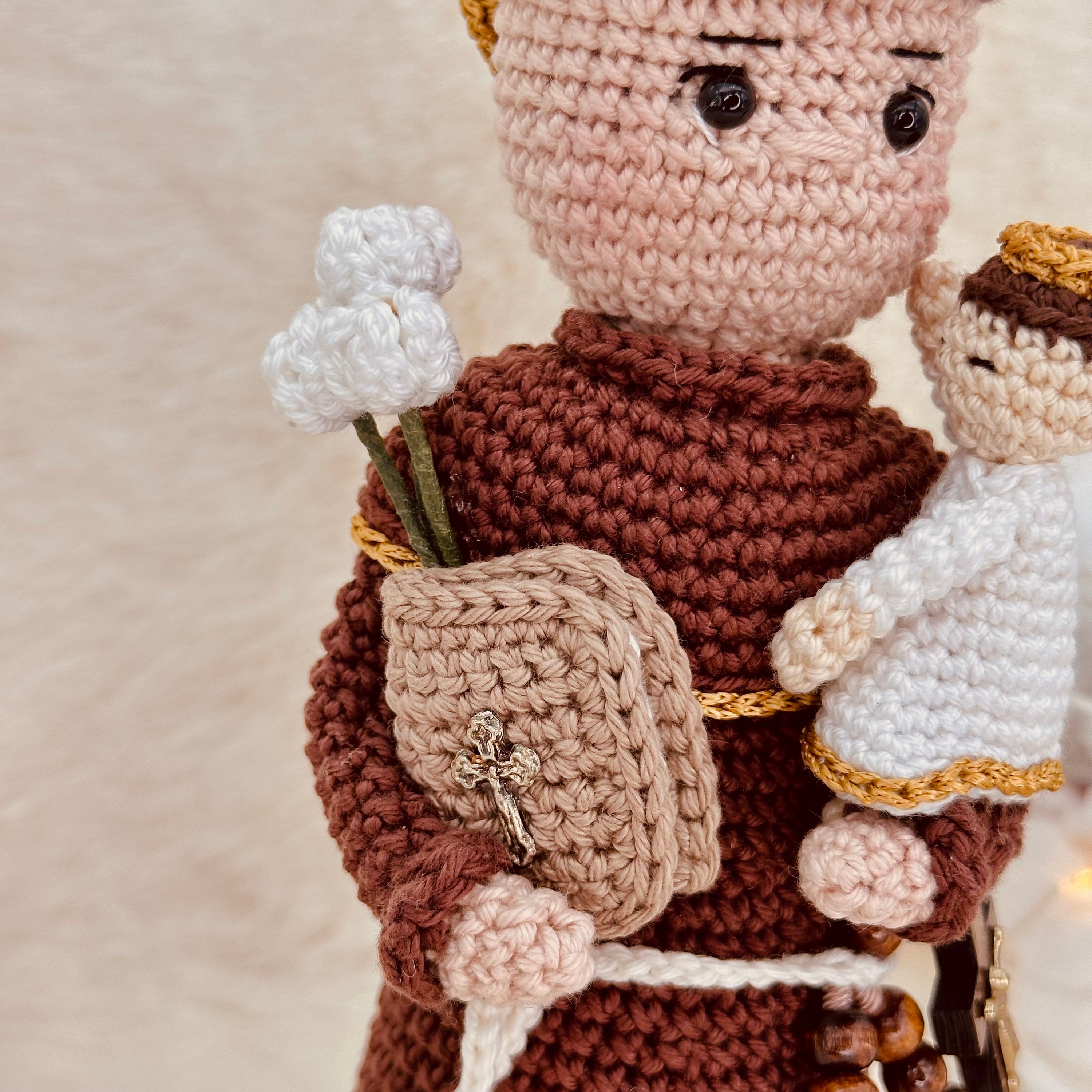 Saint Anthony of Padua Crochet Doll Amigurumi Handcrafted Art - Etsy