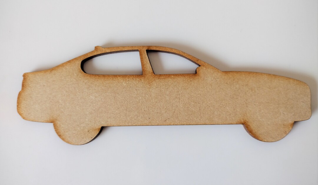 038 Wooden Car Sports Car MDF Craft Shapes Blank Scrapbook - Etsy