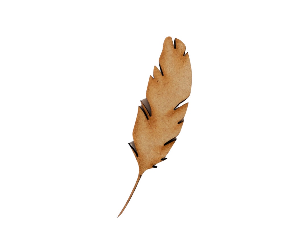 207 Wooden Feather MDF Craft Shapes, Blank, Scrapbook, Decoration ...
