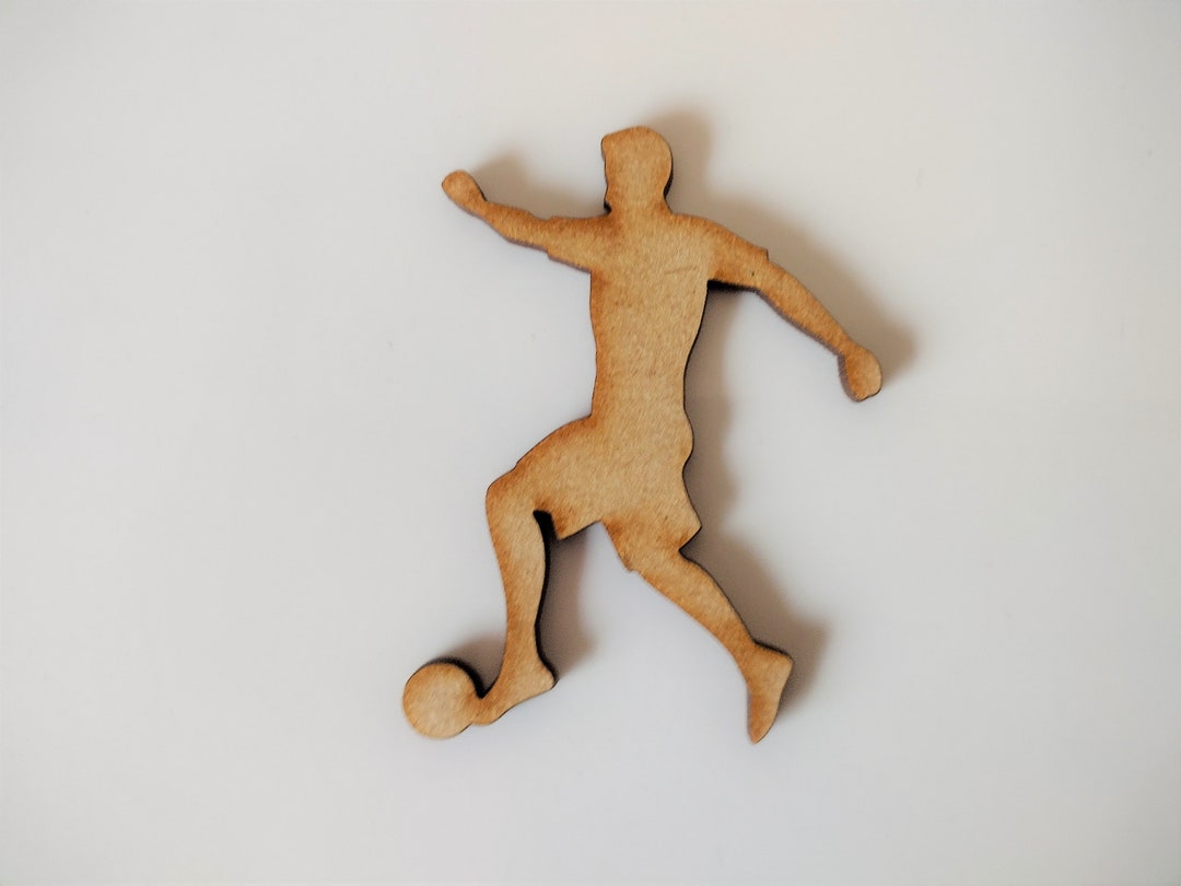 113 Wooden Footballer Soccer Player MDF Craft Shapes Blank - Etsy