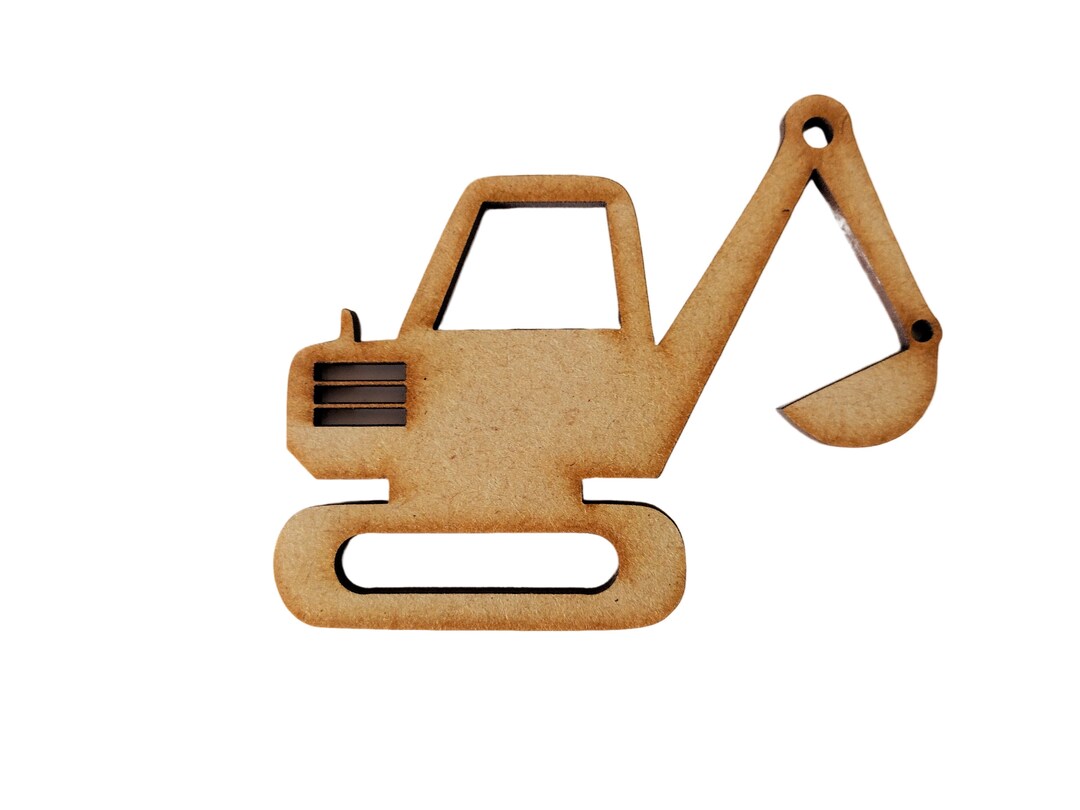 136 Wooden Digger, Excavator MDF Craft Shapes, Blank, Scrapbook ...