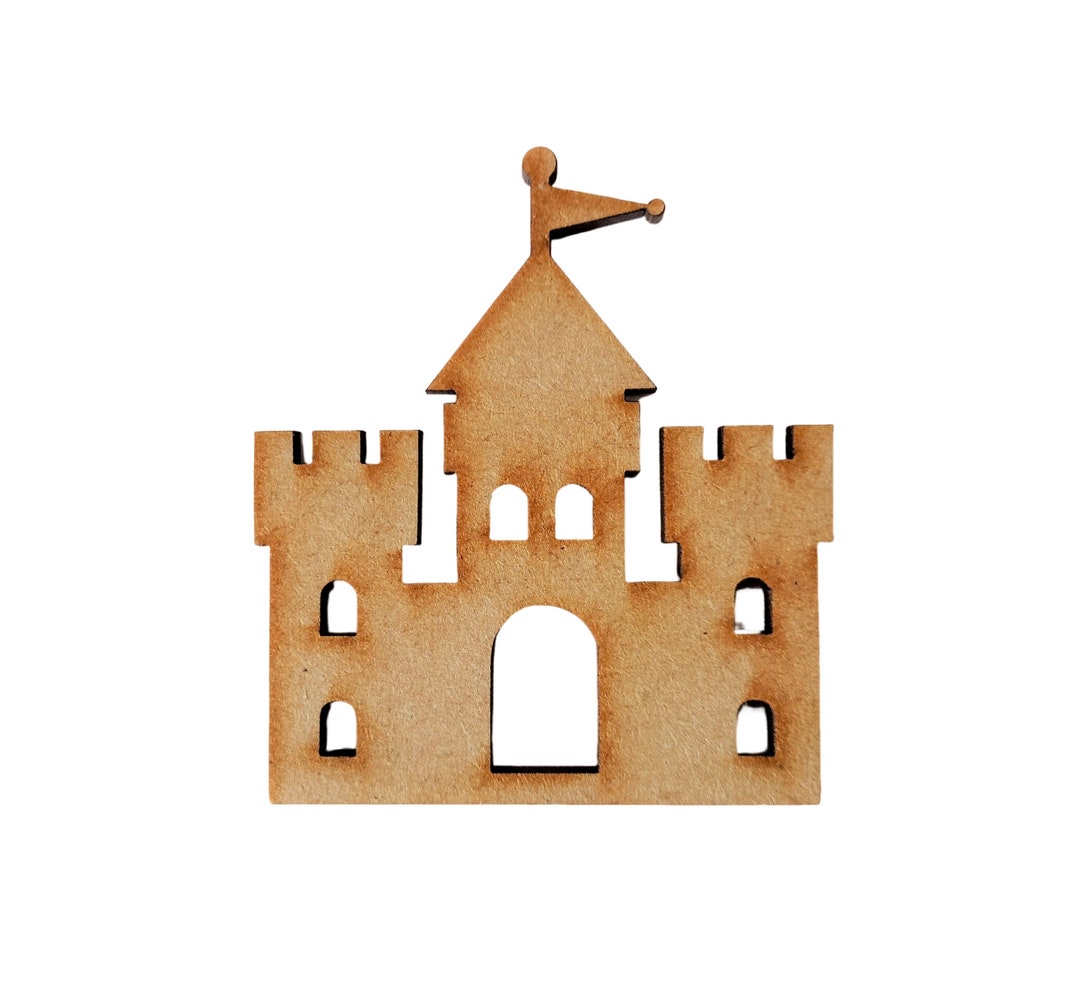 159 Wooden Castle MDF Craft Shapes, Blank, Scrapbook, Decoration ...