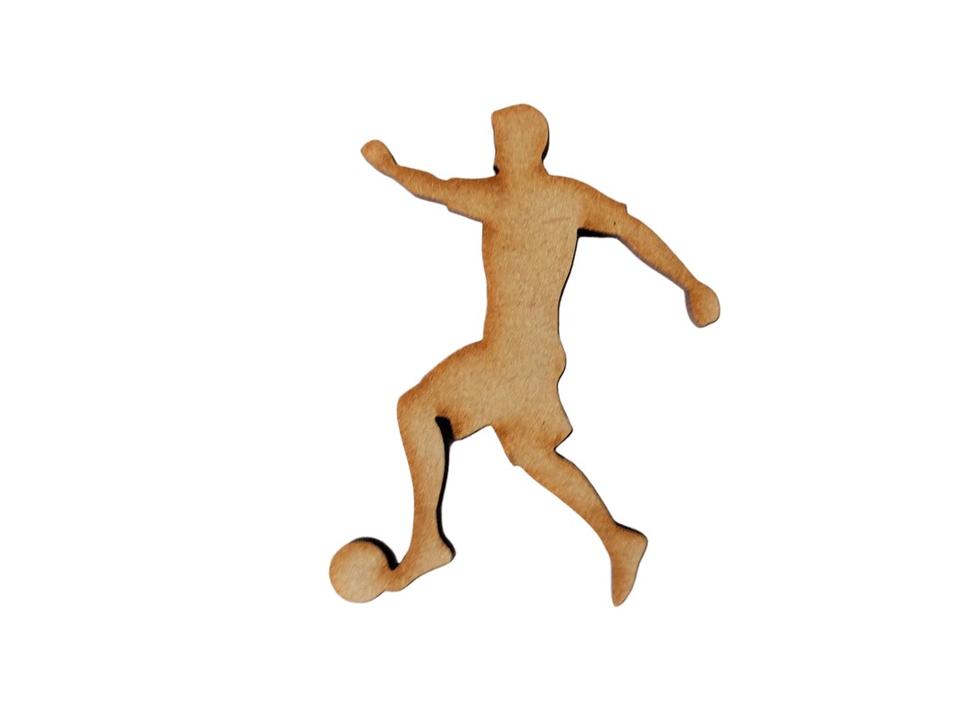 113 Wooden Footballer, Soccer Player MDF Craft Shapes, Blank, Scrapbook ...