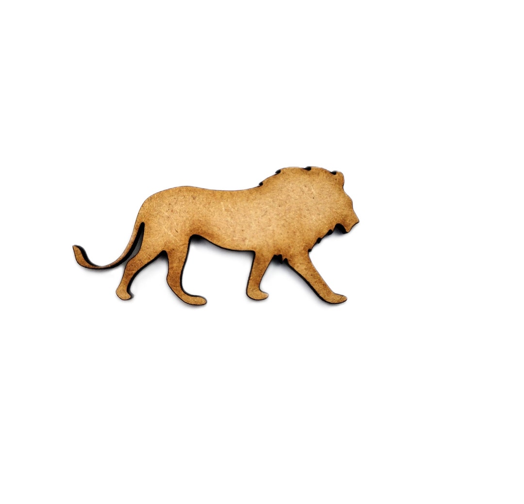445 Wooden Lion MDF Craft Shapes, Blank, Scrapbook, Decoration ...