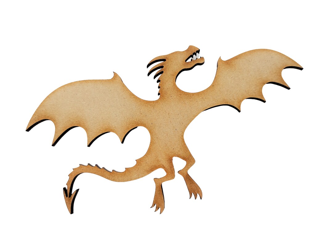 381 Wooden Flying Dragon MDF Craft Shapes, Blank, Scrapbook, Decoration ...