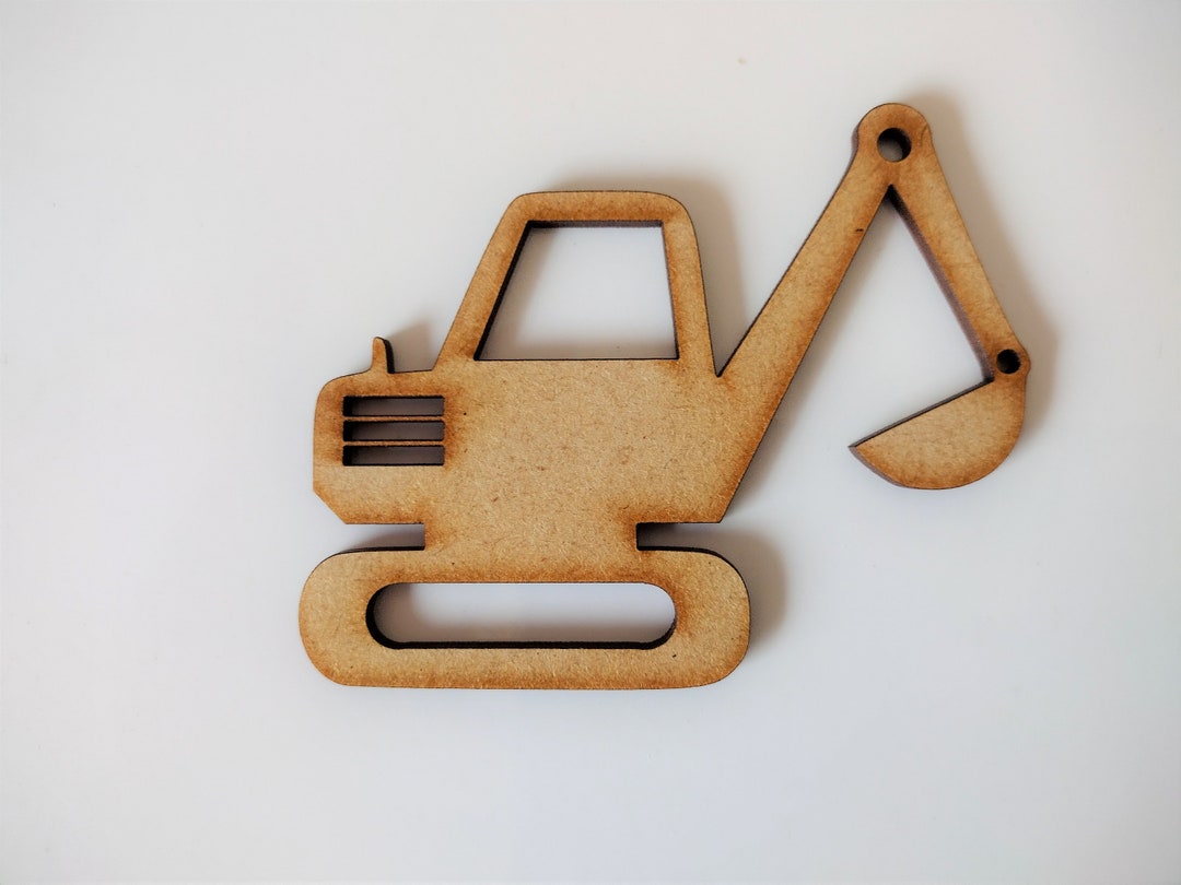 136 Wooden Digger Excavator MDF Craft Shapes Blank - Etsy