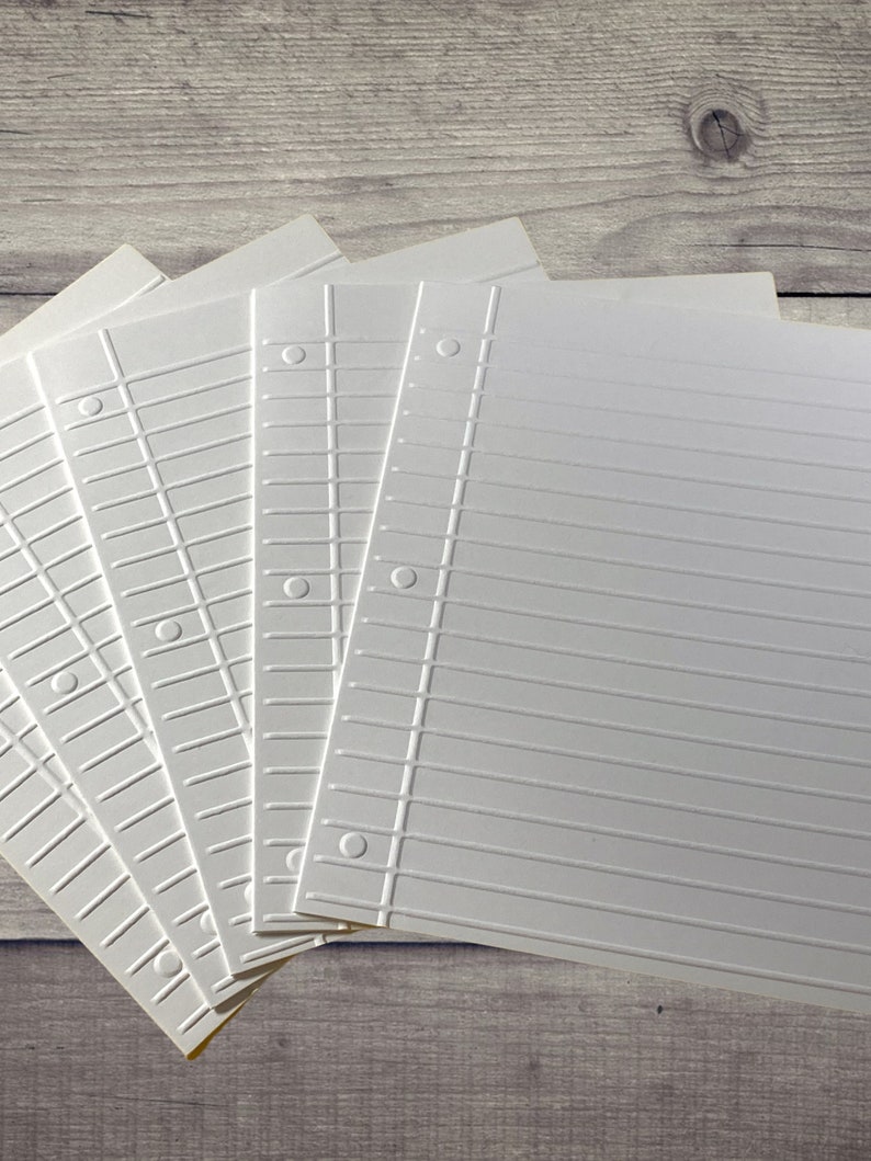 Teacher Cards 5 Ct School Note Cards Notebook Lined Paper - Etsy