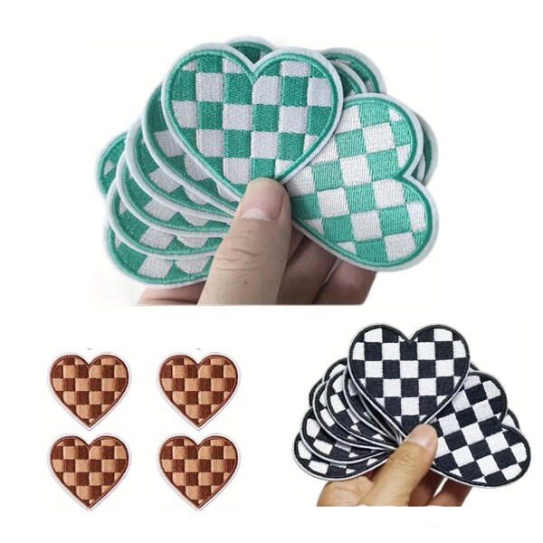 Checkered Heart - Etsy