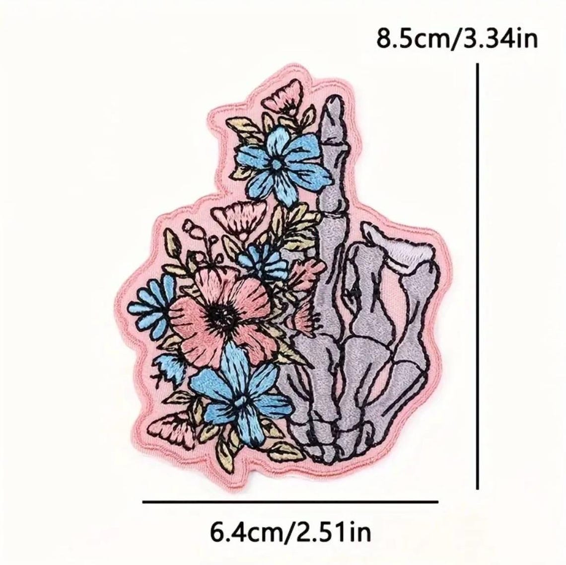 Skeleton Hand With Flowers, Floral Skull, Middle Finger Skeleton ...