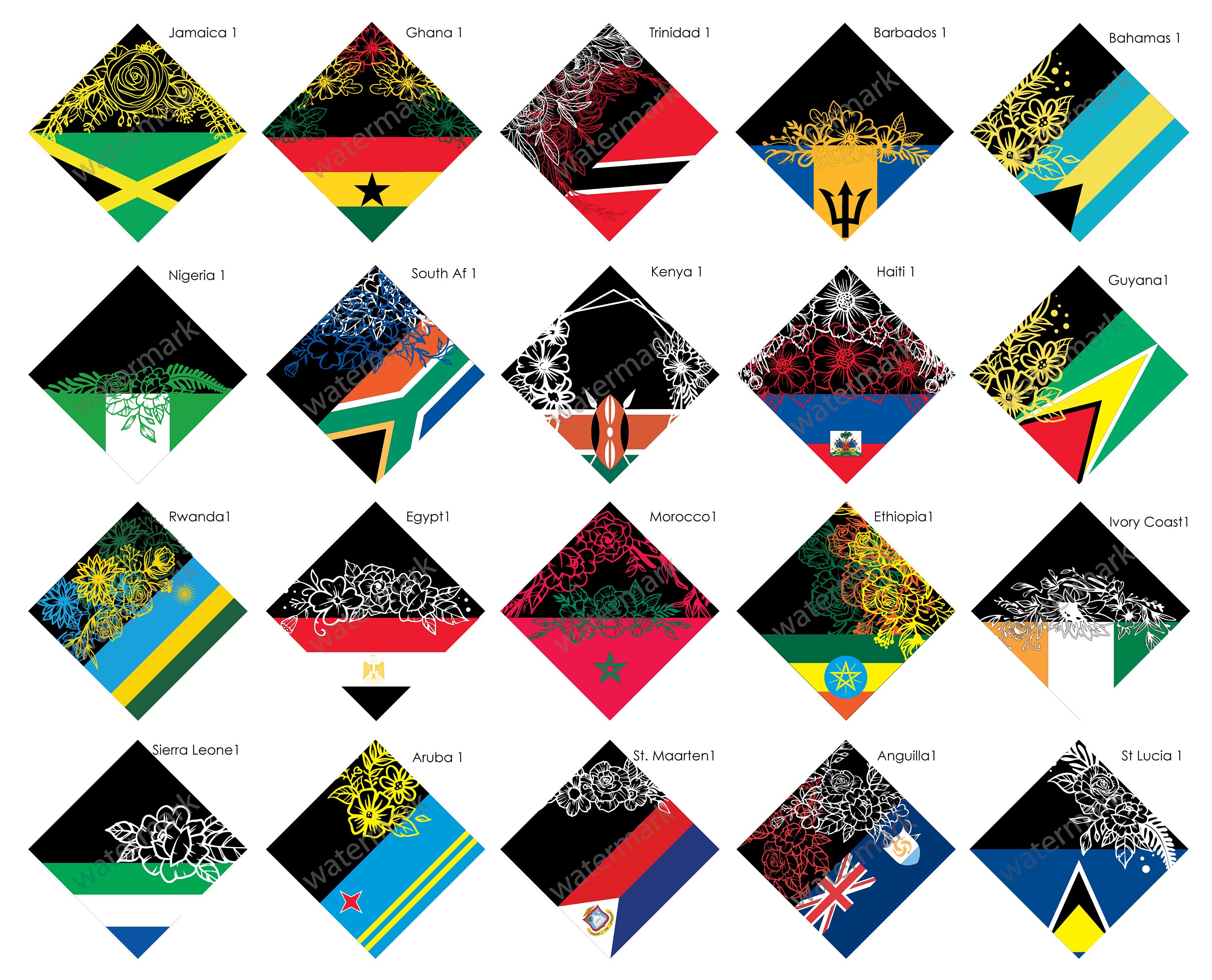 Graduation Cap Topper African Caribbean Flags - Etsy