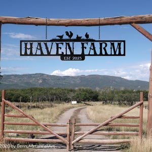 Personalized Metal Farm Sign – Custom Ranch Name Plaque, Rustic Outdoor ...