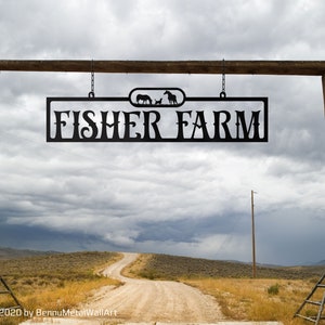 Large Metal Farm Sign, Custom Metal Farm Sign, Personalized Metal Farm ...