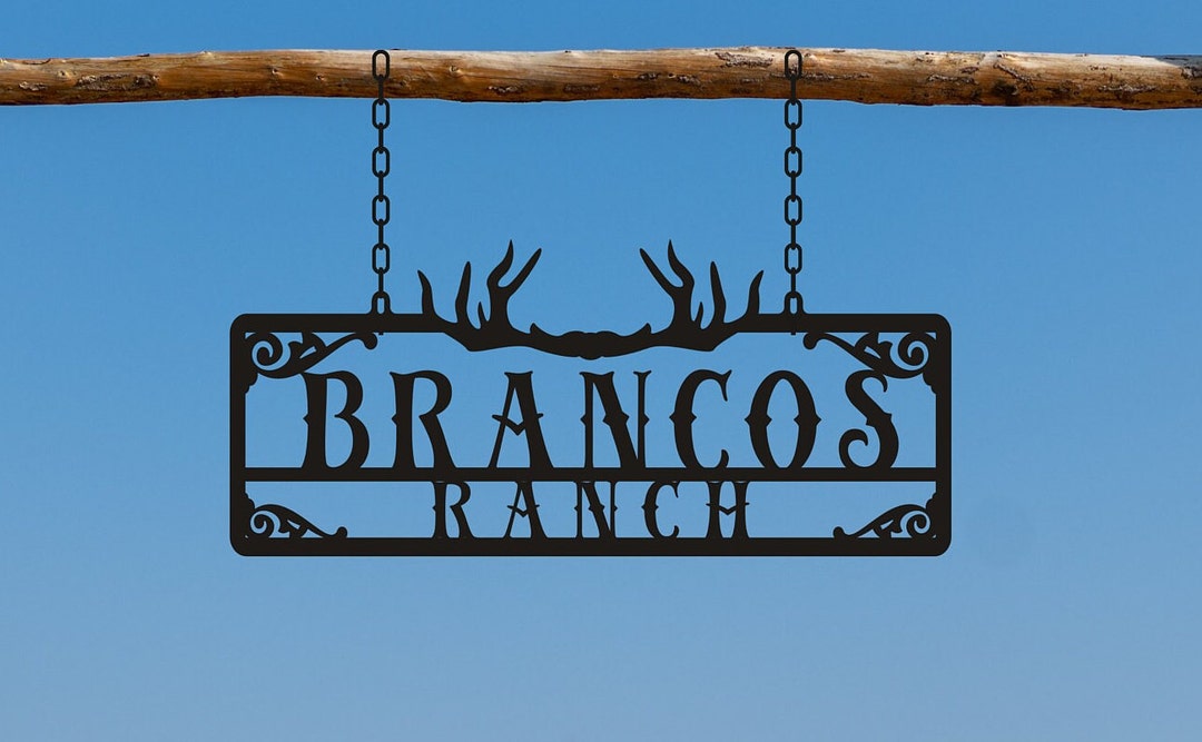 Custom Ranch Sign, Metal Homestead Sign, Metal Estate Sign, Large Metal ...