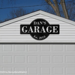 Personalized Metal Garage Sign – Custom Workshop Wall Decor, Outdoor ...