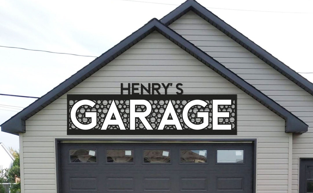 Metal Custom Garage Sign, Personalized Garage Sing, Large Garage Sign ...