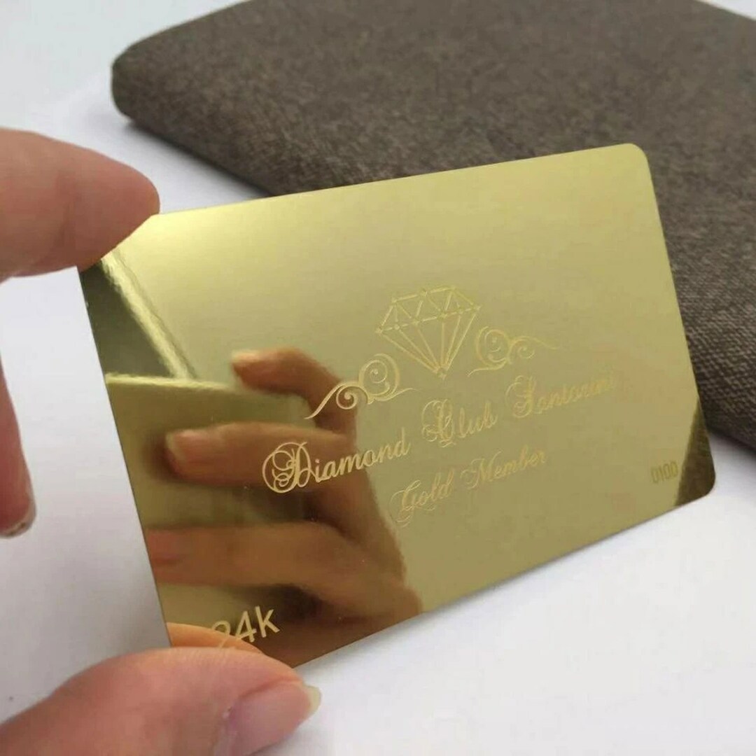 Custom Gold Metal Business Cards: Stainless Steel Visiting Card - Etsy