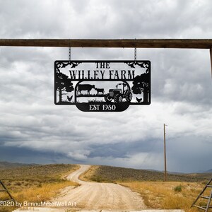 Personalized Metal Farm Sign, Custom Ranch Decor, Cow Horse Goat ...