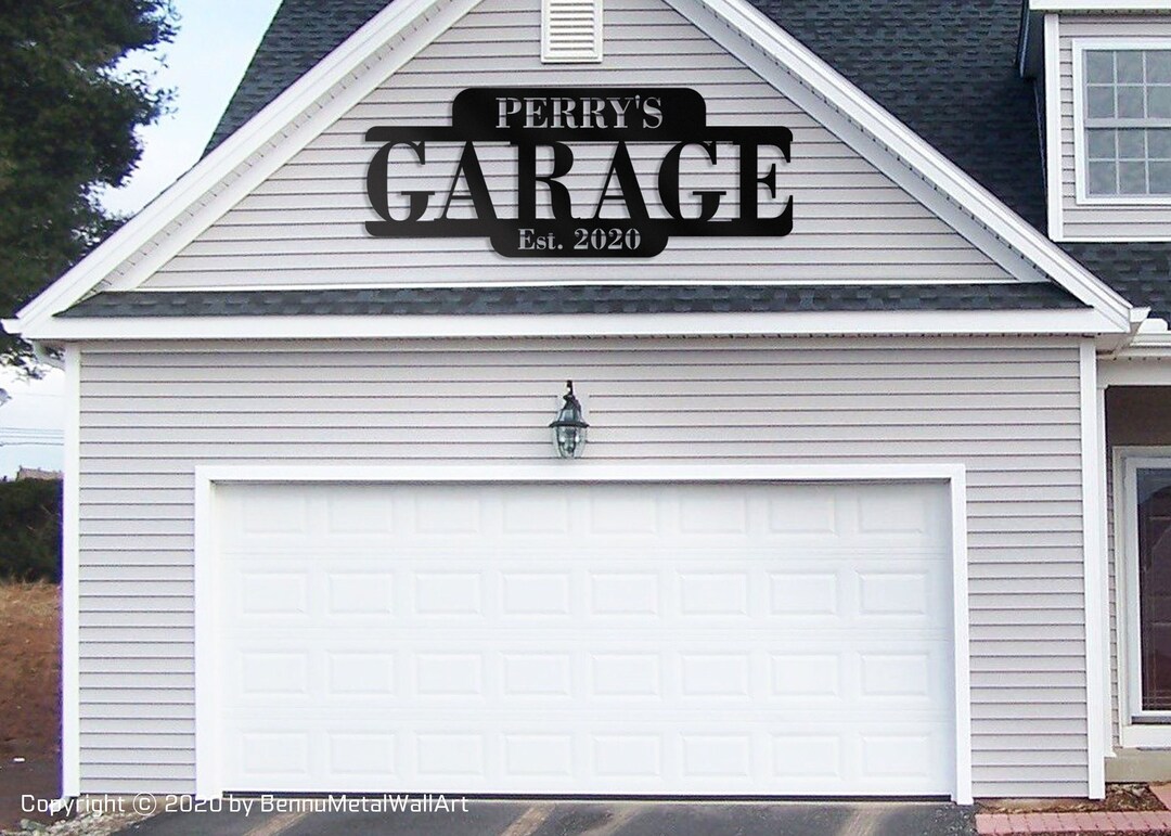 Personalized Metal Garage Sign: Custom Dad's Garage Decor - Etsy