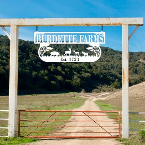 Personalized Barnyard Animal Farm Sign: Rustic Black Metal Ranch ...