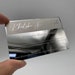 Luxury Stainless Steel Business Cards: Shiny Silver Metal - Etsy