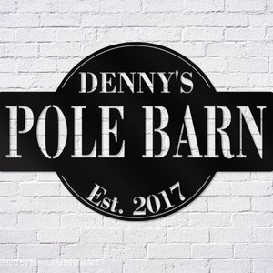 Custom Metal Barn Sign: Personalized Farmhouse Style, Aluminum - Etsy