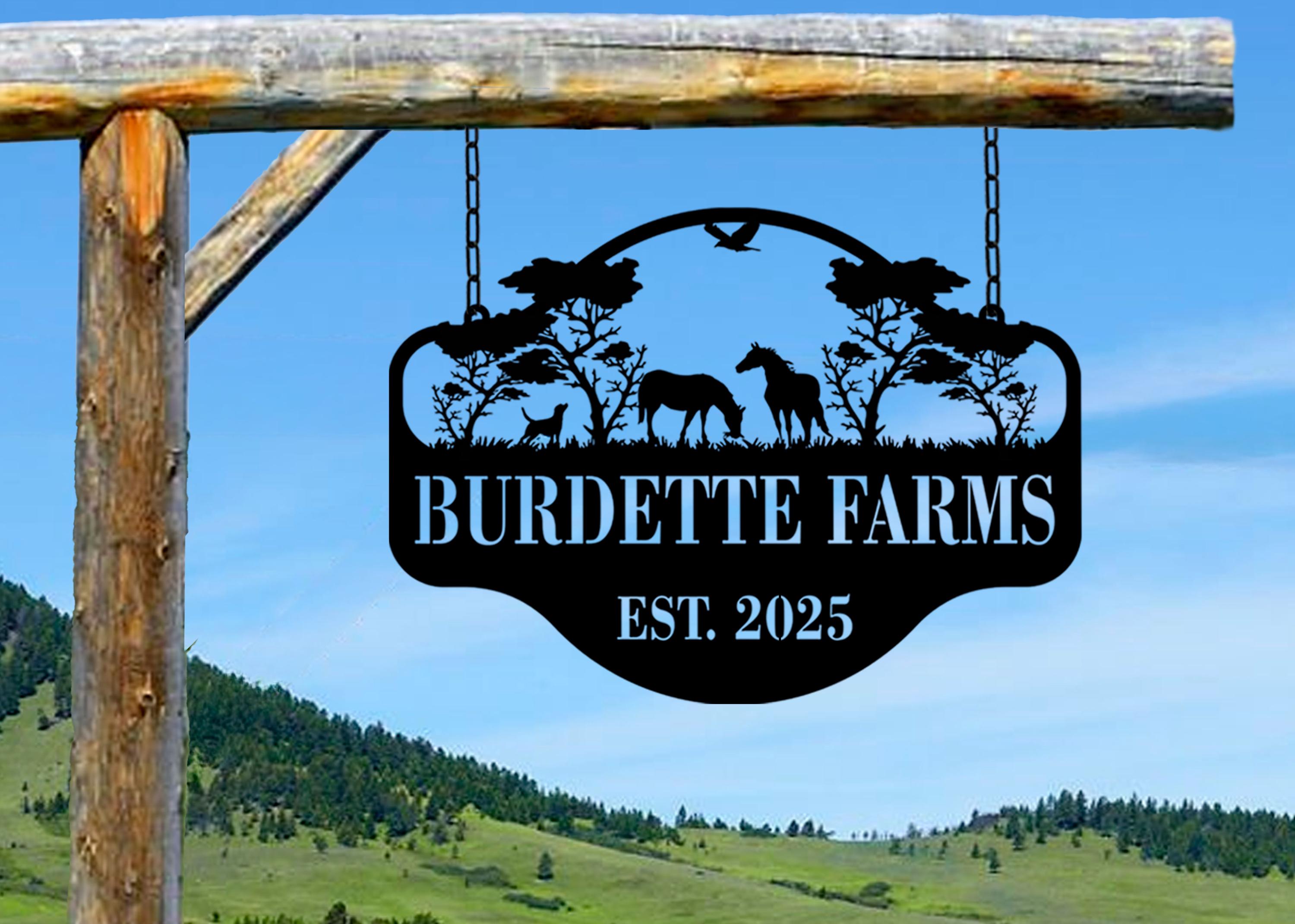 Custom metal signs, metal barn sign, custom metal farm signs outdoor ...