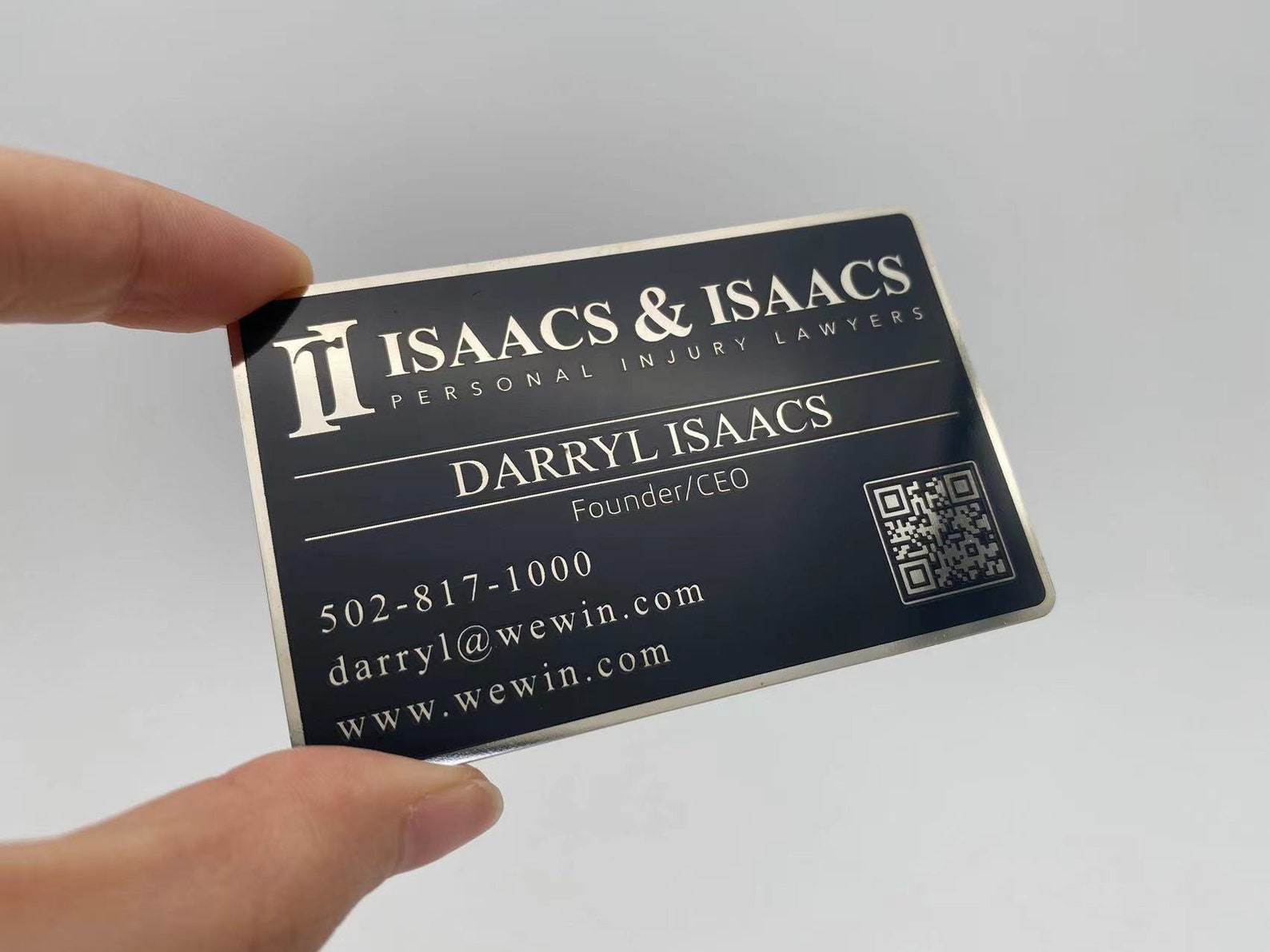 Custom Stainless Steel Metal Business Cards, Design - Etsy