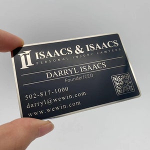 Premium Metal Business Card, Gold Metal Business Cards, Silver Metal ...