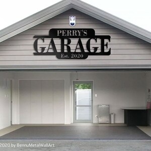 Personalized Metal Garage Sign: Custom Dad's Garage Decor - Etsy