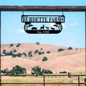 Personalized Barnyard Animal Farm Sign: Rustic Black Metal Ranch ...