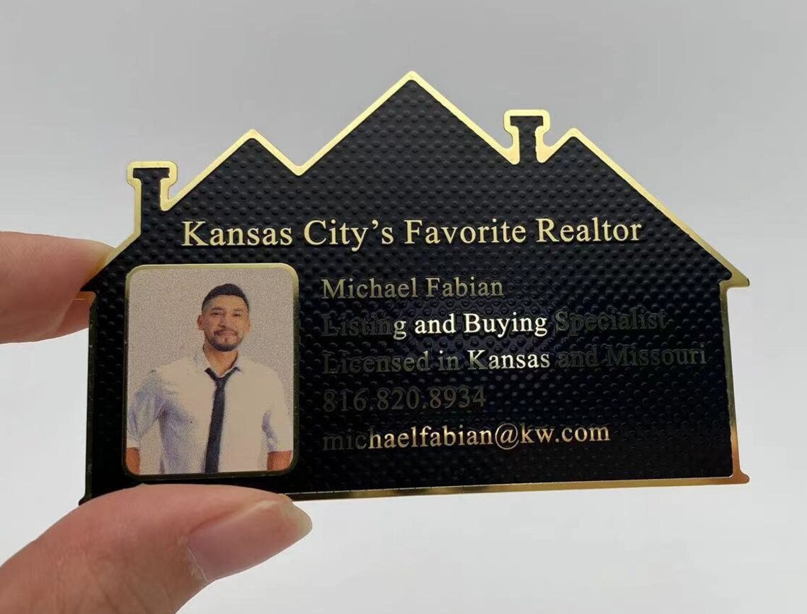Custom Real Estate Metal Business Cards: Stainless Steel, Personalized ...