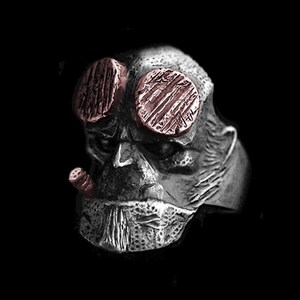 Hellboy Ring Unique Handcrafted Hellboy Jewelry Sterling Silver Hells ...