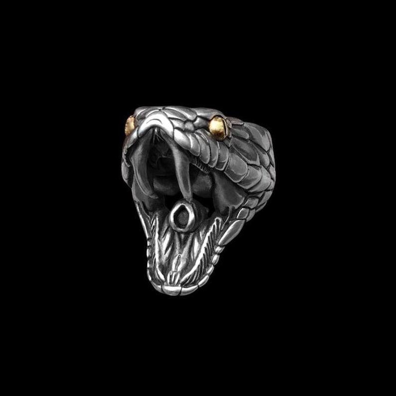Black Mamba Snake Ring: 925 Sterling Silver Reptile Jewelry - Etsy