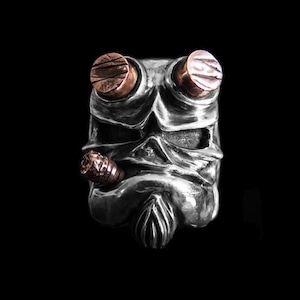 Hellboy Ring Unique 925 Silver Hells Baron Skull Ring for Men Custom ...