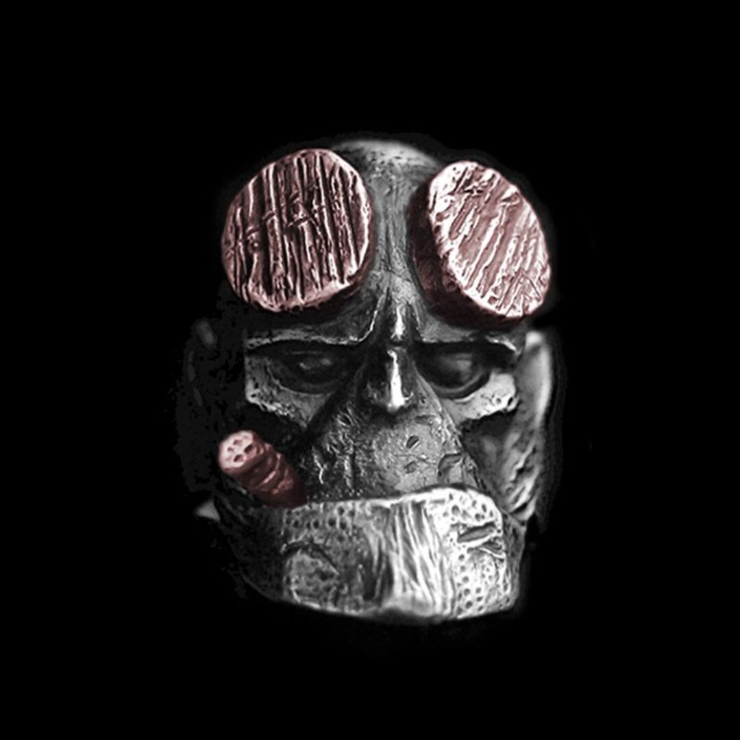 Hellboy Ring Unique Handcrafted Hellboy Jewelry Sterling Silver Hells ...