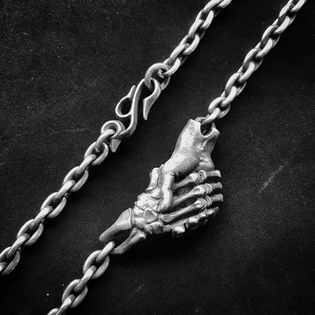 Skull Necklace - Men's Custom Demon Necklace, 925 Silver Devil's Deal ...