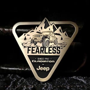 Custom Jeep Wrangler Badge: Solid Brass or Stainless Steel Emblem - Etsy