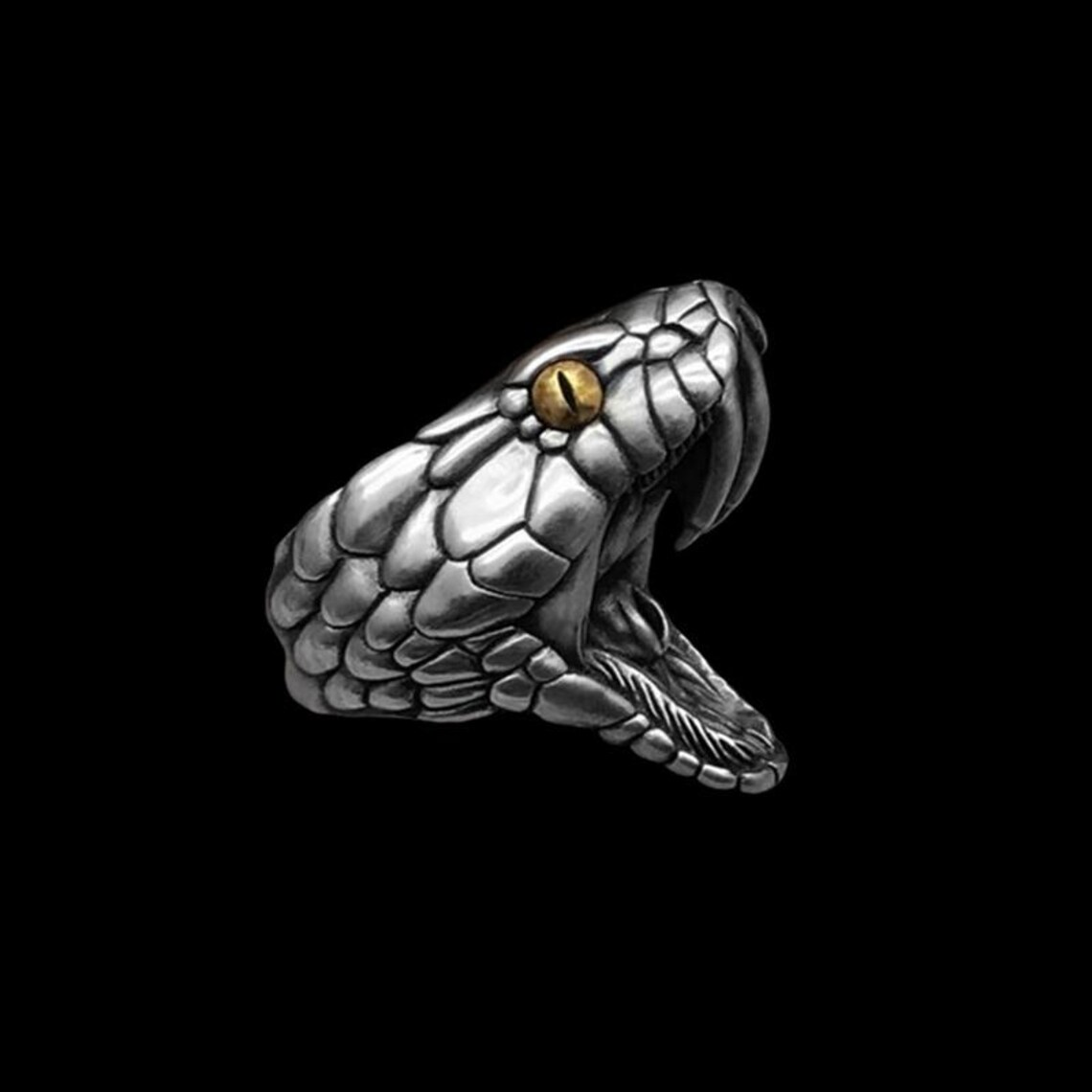 Black Mamba Snake Ring: 925 Sterling Silver Reptile Jewelry - Etsy