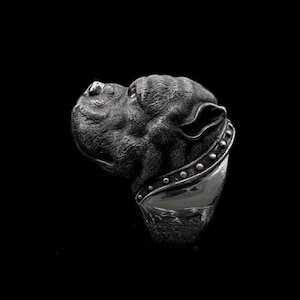 Pitbull Ring Unique Handcrafted Sterling Silver Pitbull Rings - Pitbull ...
