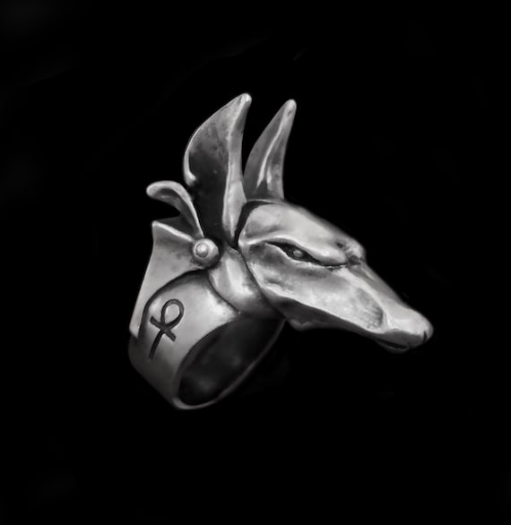Anubis Rings 925 Silver Anubis Mens Ring Anubis the God of | Etsy