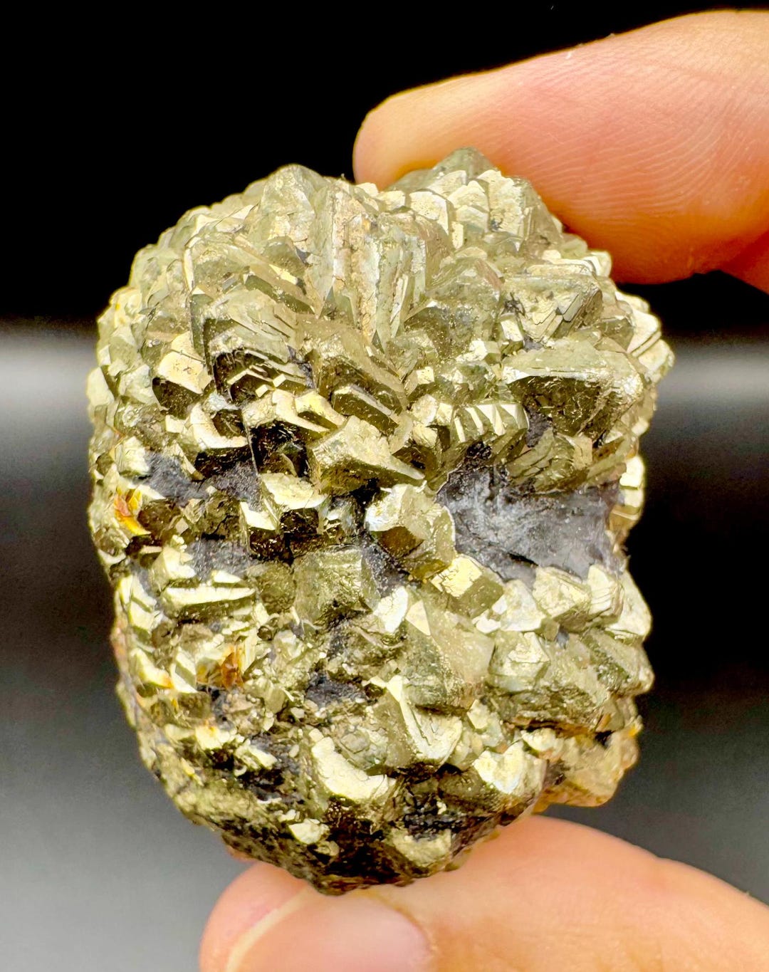 89g Golden Pyrite Cluster Specimen Ball Shape Specimen, Minerals ...