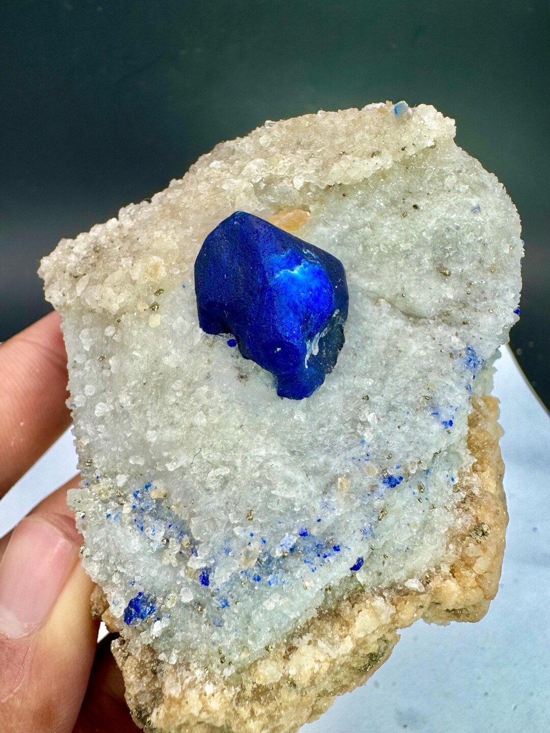 Rare Blue Lazurite Crystal With Matrix , Mineral Specimens , Crystals ...