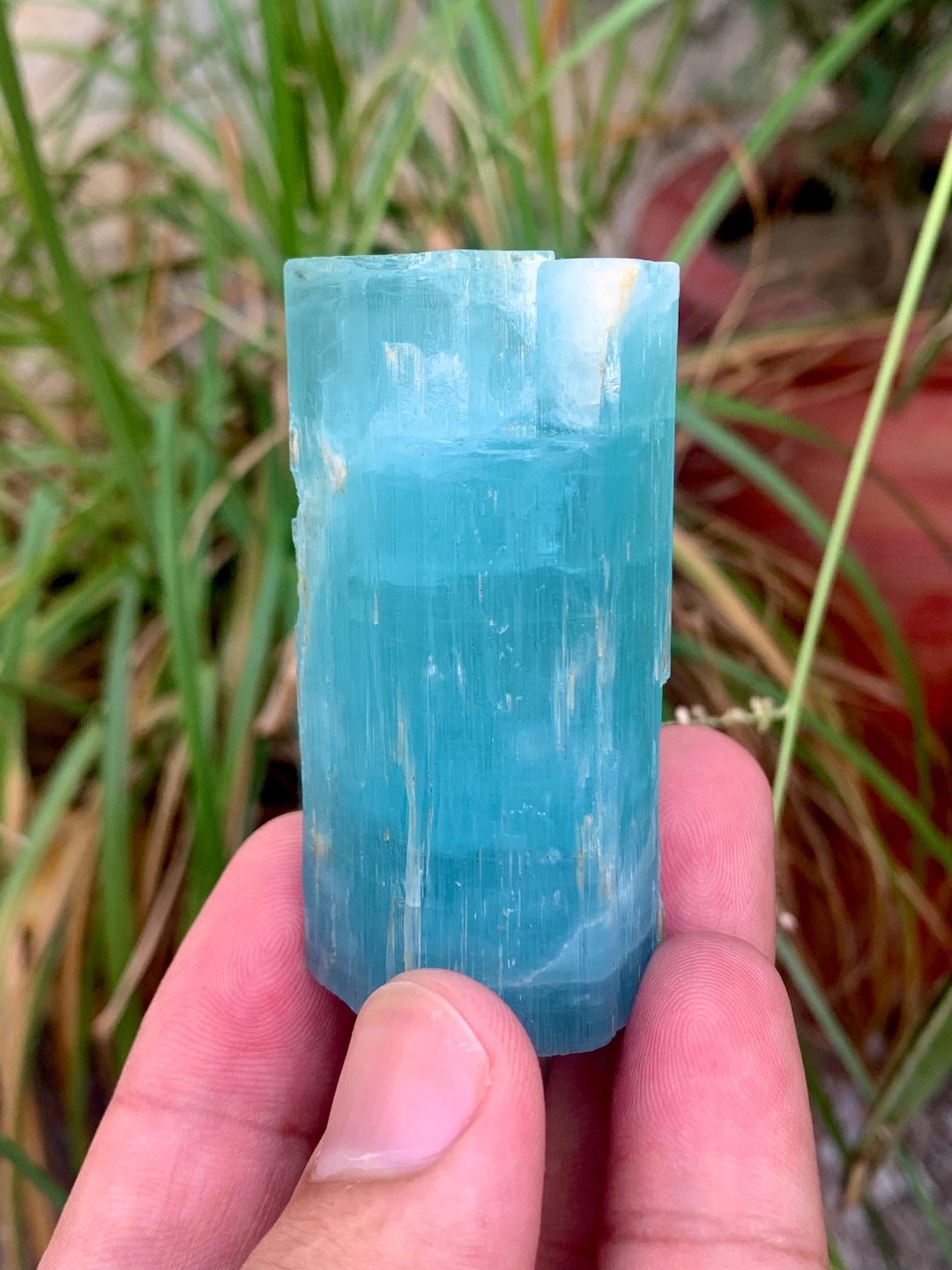 Natural Blue Color Aquamarine Crystal Specimen . Minerals , Mineral ...