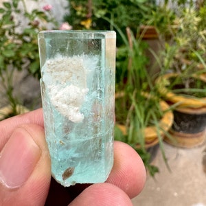 Aesthetic Blue Color Aquamarine Crystal . Minerals , Mineral Specimens ...