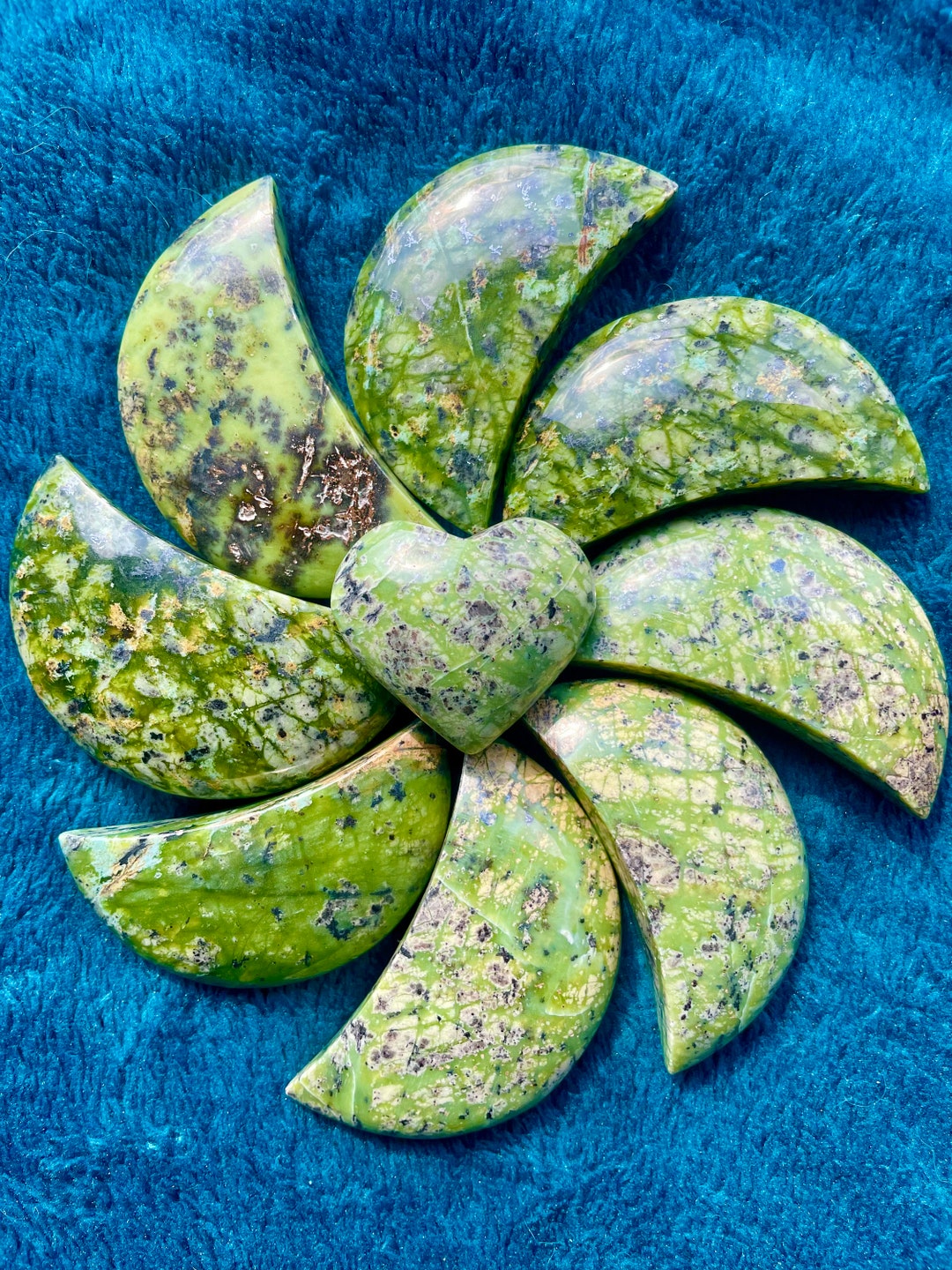 Asterite Serpentine Moon , Serpentine Crystal, Polished Gemstone ...