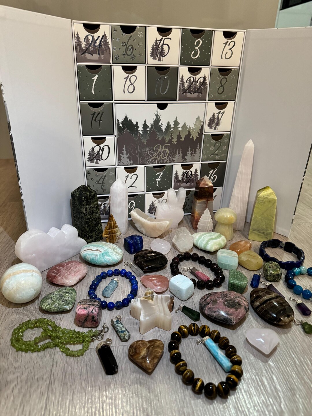 CRYSTAL ADVENT CHRISTMAS Calendar , Advent Calendar, Crystal Advent ...