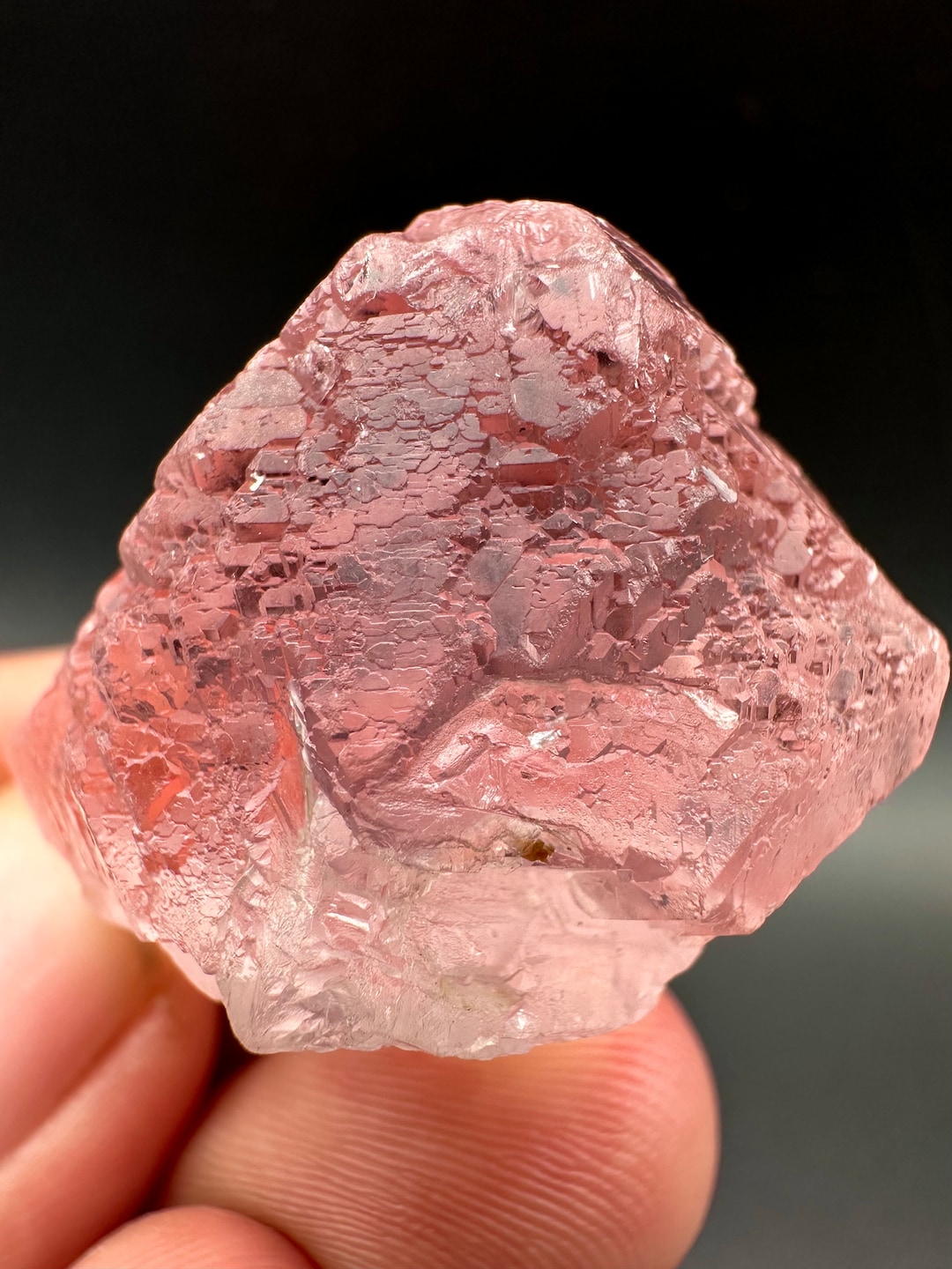 Natural Transparent Pink Fluorite Crystal Specimen , Minerals , Mineral ...