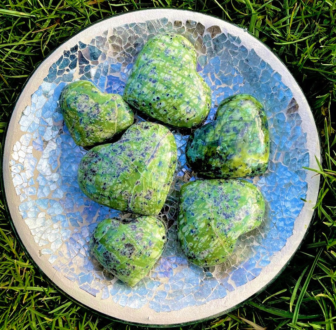 Asterite Serpentine Heart Crystal, NEW Serpentine, Crystal Healing ...